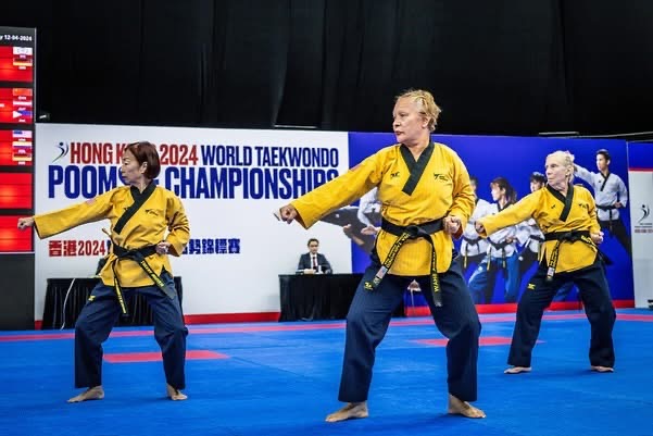 Team Female Over 60 Division at the Hong Kong 2024 World Taekwondo ...