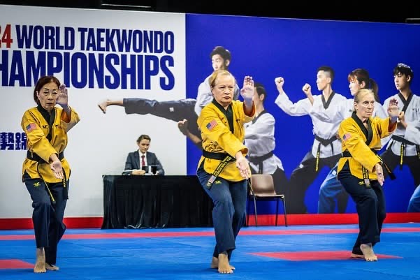 Team Female Over 60 Division at the Hong Kong 2024 World Taekwondo ...
